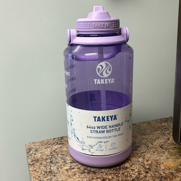 Takeya | Dining | Takeya 64oz Motivation Water Bottle Purple | Poshmark